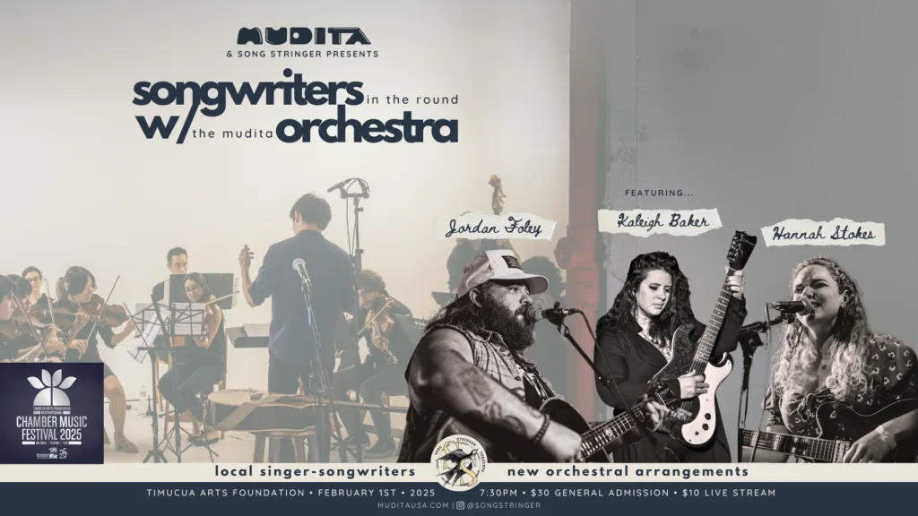 ICMF: Mudita & Song Stringers: Songwriters with Orchestra • Stellar Tickets